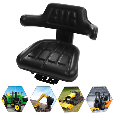 Black Universal Tractor Seat Universal Excavator Forklift Trencher Seat ...