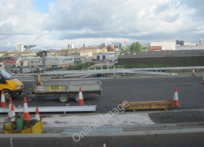 Photo 6x4 Roadworks for M8/M74 junction Glasgow Projection of M74 ...