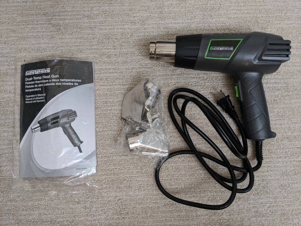 Genesis GHG1500A Dual-Temperature Heat Gun Kit 12.5Amp/120V/1500W2 ...