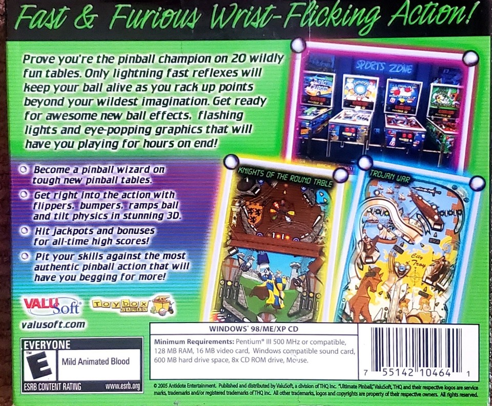 ULTIMATE PINBALL EXTREME: 20 Fantastic Full-Tilt Tables! (PC CD-ROM ...