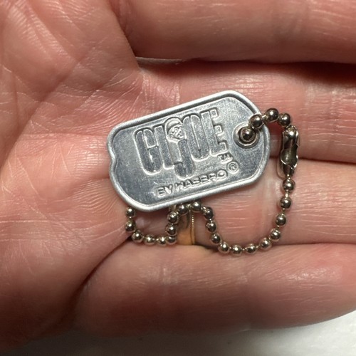 Vtg 1964 GI Joe Dog Tag TM Hasbro Silver Bead Action Soldier Sailor ...