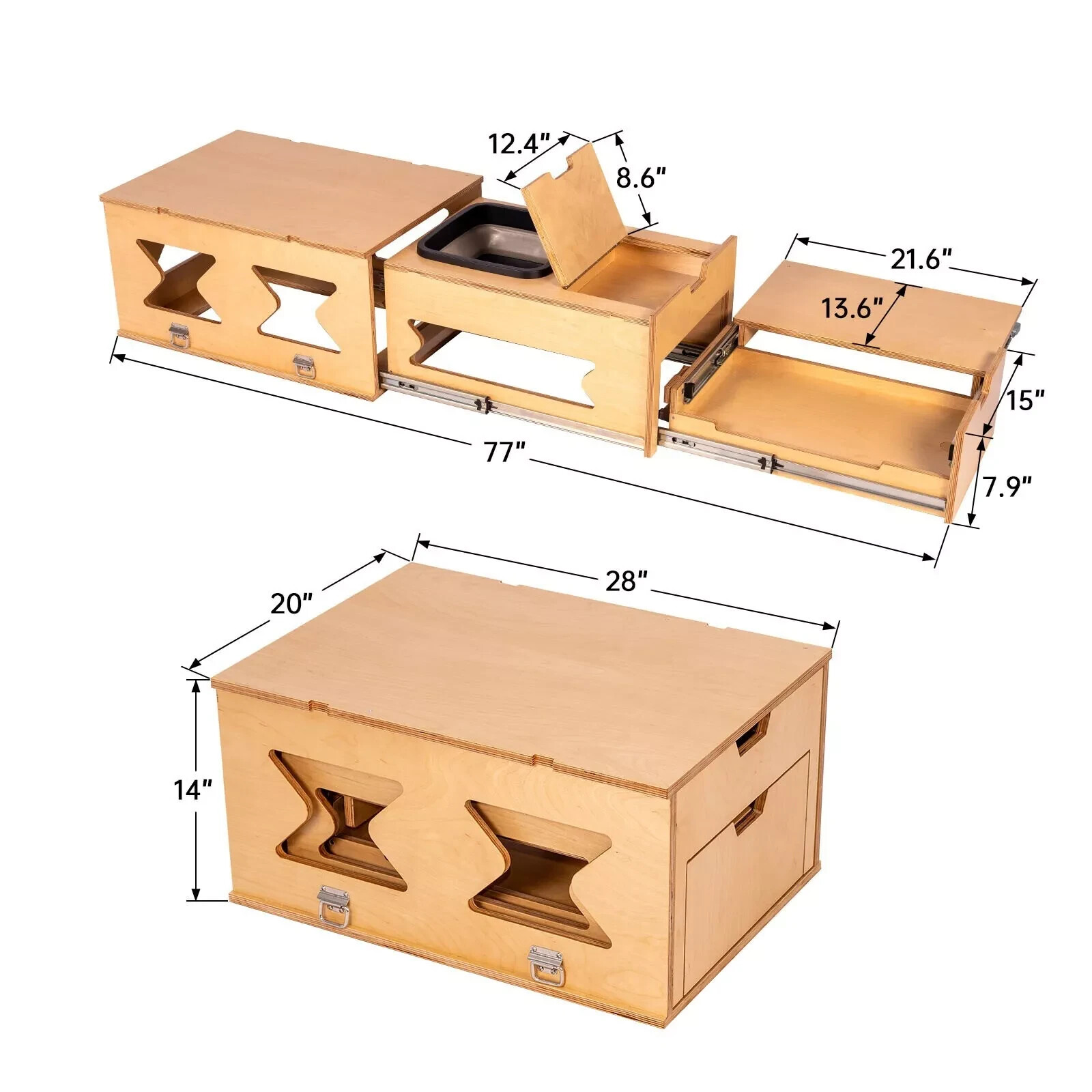 XK Overland Kitchen Box WD711 All-in-One Camping with Washing, Chopping ...