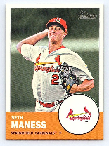 2012 Topps Heritage Minor League Seth Maness #200 Springfield Cardinals ...