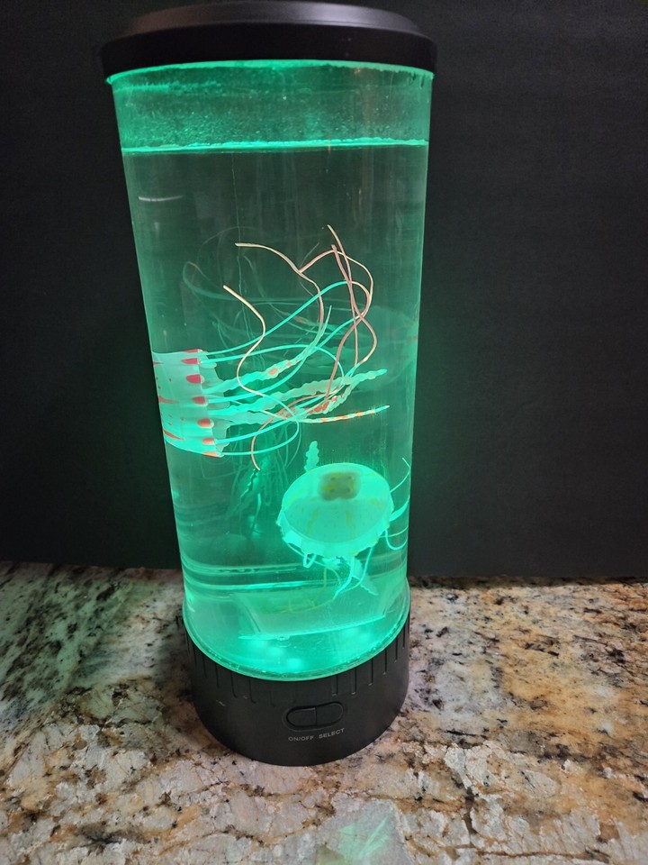 Hypnotic Jellyfish Desktop Aquarium w LED Lights #89171 Hammacher ...