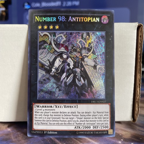 1ST EDITION NUMBER 98: ANTITOPIAN 1996 DRL3-EN027 YUGIOH CARD (LP/MP ...