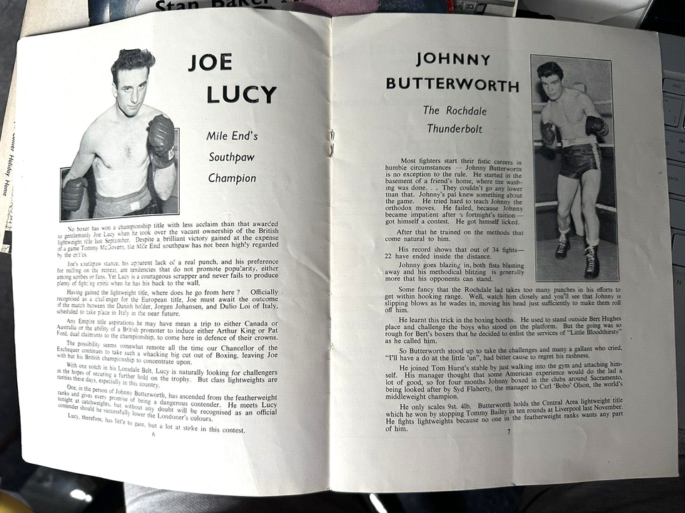 ALEX BUXTON V WIM SNOEK - BOXING PROGRAMME - 1954 | eBay