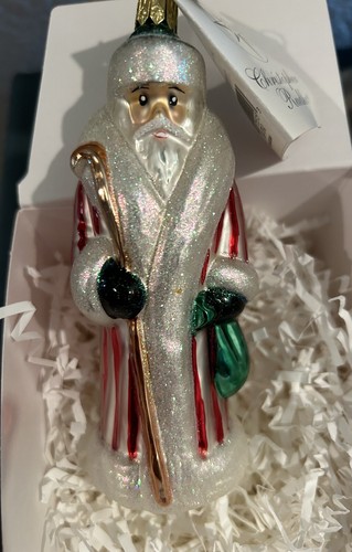 Christopher Radko Russian Striped Suit Santa Claus 5” Ornament NEW ...