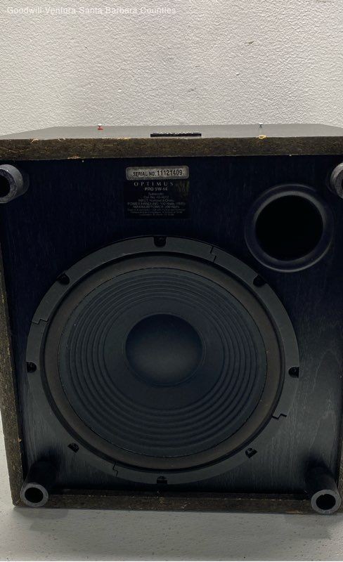 Optimus Pro SW-14 12 Inch 100 Watts Subwoofer - Tested | eBay