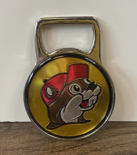 Buc-ee's Logo Magnet Bottle Opener Metal 3" Metallic Yellow Gas Station ...