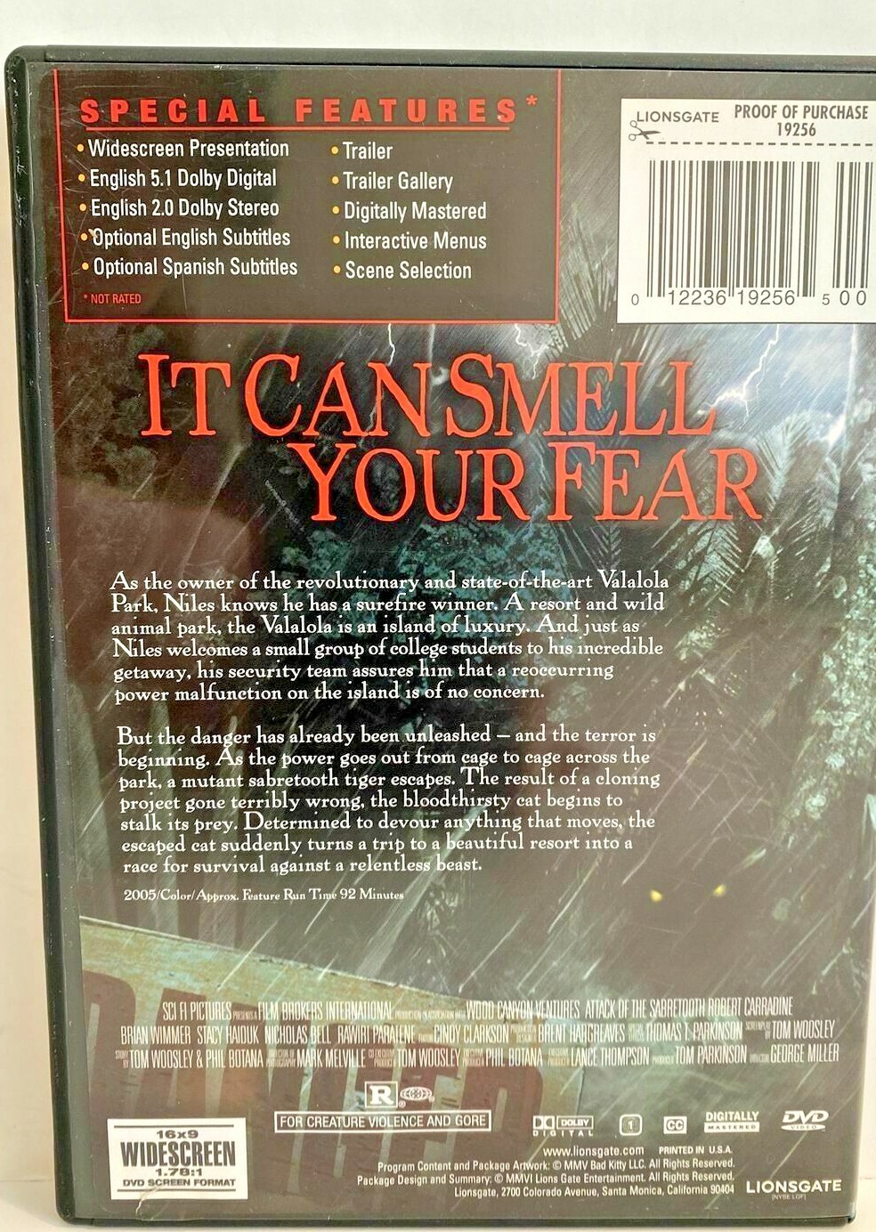 Attack of the Sabretooth (DVD) Robert Carradine RARE OOP Excellent Cond ...