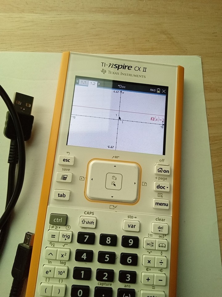 Texas Instruments TI Nspire CX II Graphing Calculator with charger USB ...