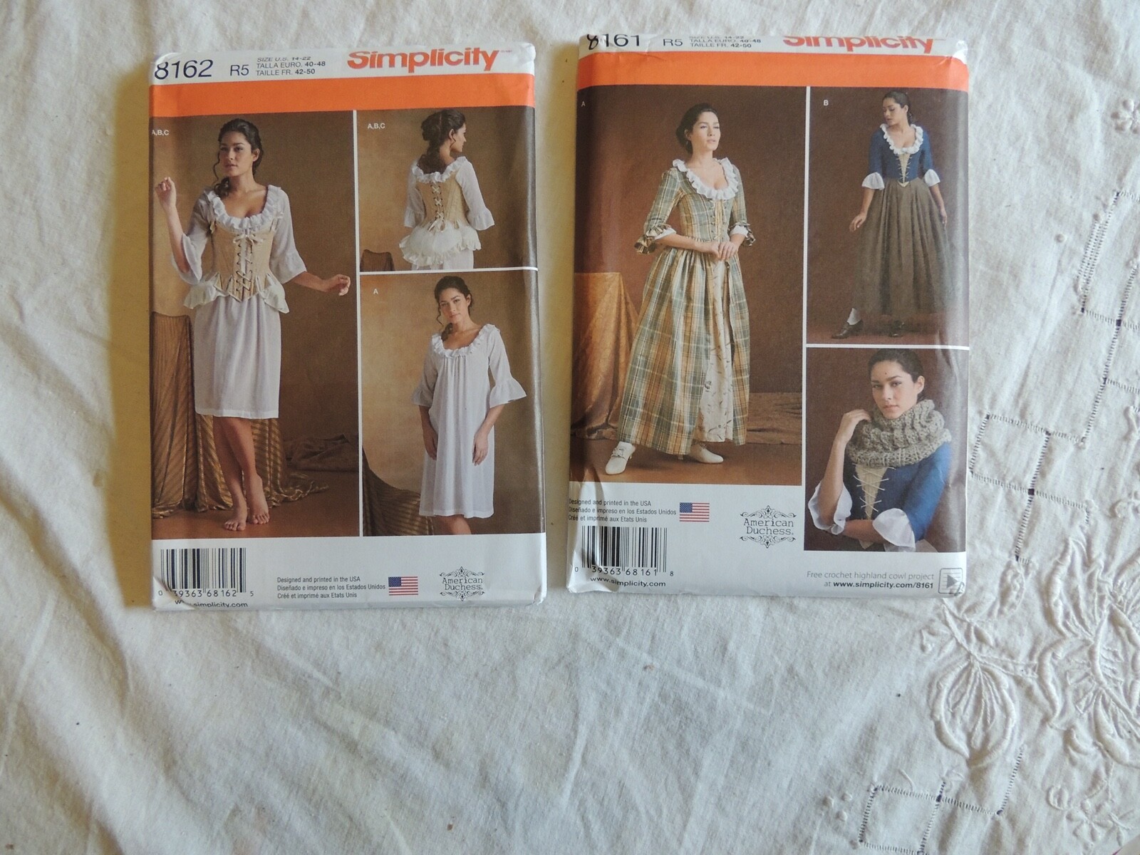 8161 & 8162 Simplicity Uncut Pattern, 18th Century Costumes, Sizes 14 ...