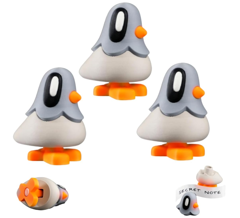 Blob Pigeon with Magnetic Foot and Secret Note Compartment,Creative 3D ...