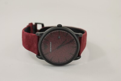 Emporio Armani Men's Stainless Steel Quartz Watch Leather Calfskin ...