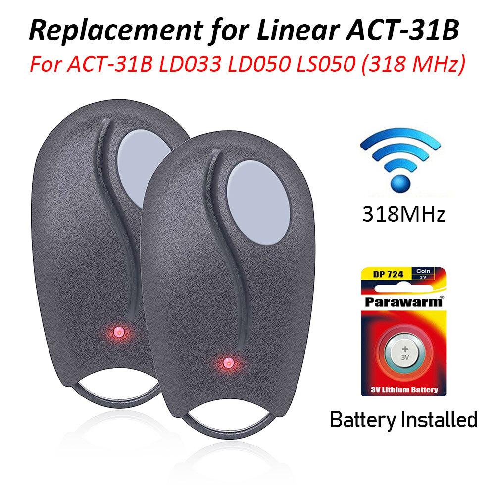 1/2 For Linear ACP00872 Garage Door Opener Remote Transmitter 318 Mhz ...