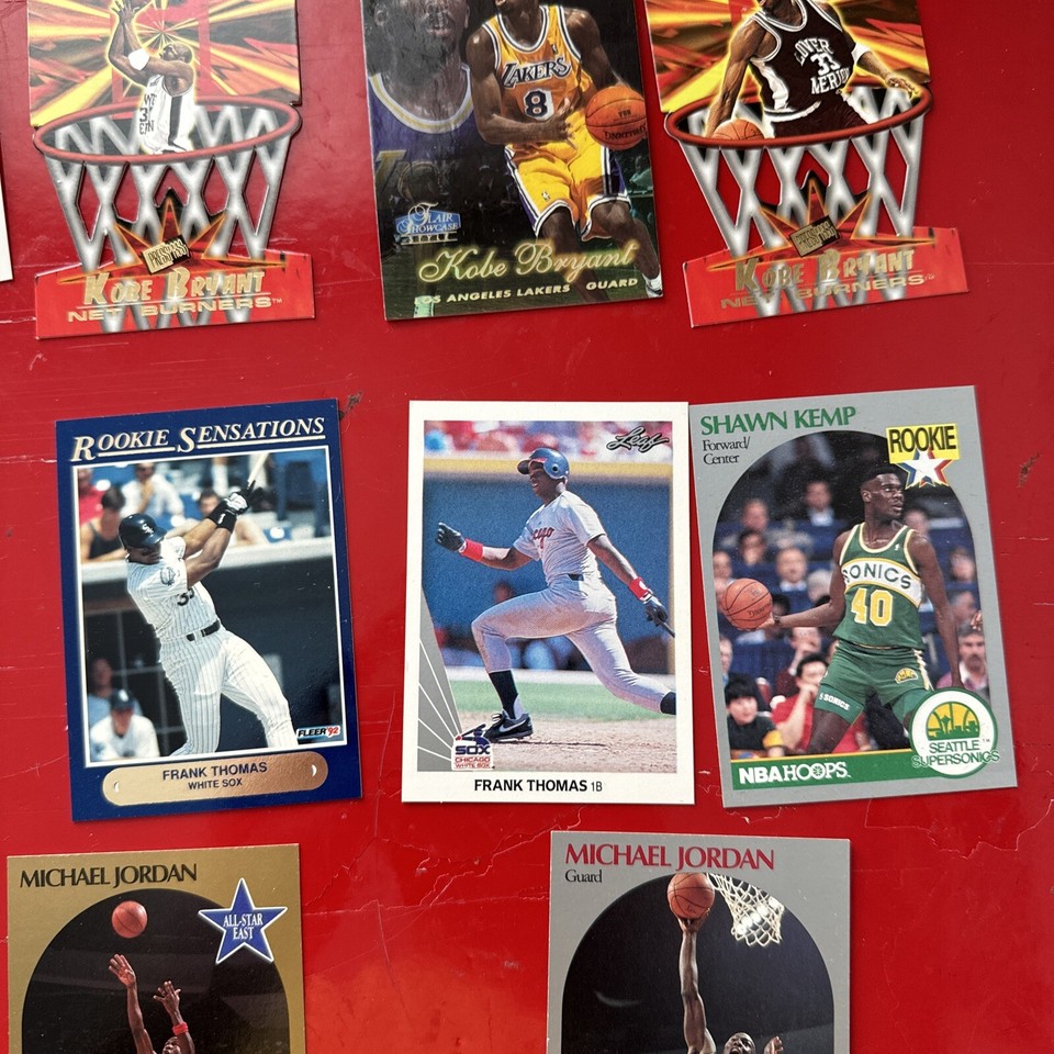 800 Card HUGE Mixed LOT-NBA-NFL-NHL-MLB-1981-1999-Rookie Cards-Kobe ...