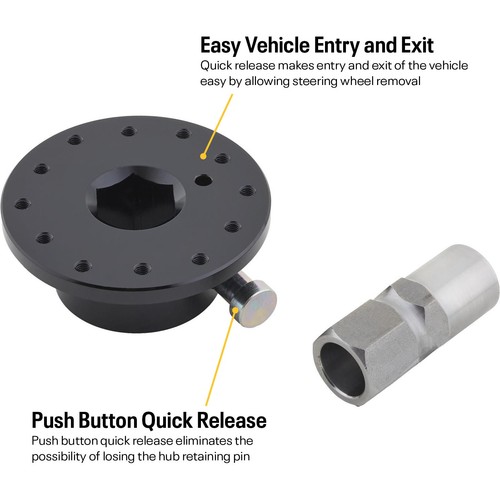 6-Bolt Black Quick Release Steering Wheel Hub Hex for 3/4" Shaft | eBay