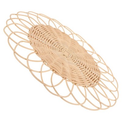 Bohemian Rattan Woven Pad Pot Mat Pot Holder Hot Dish Placemat Desktop ...