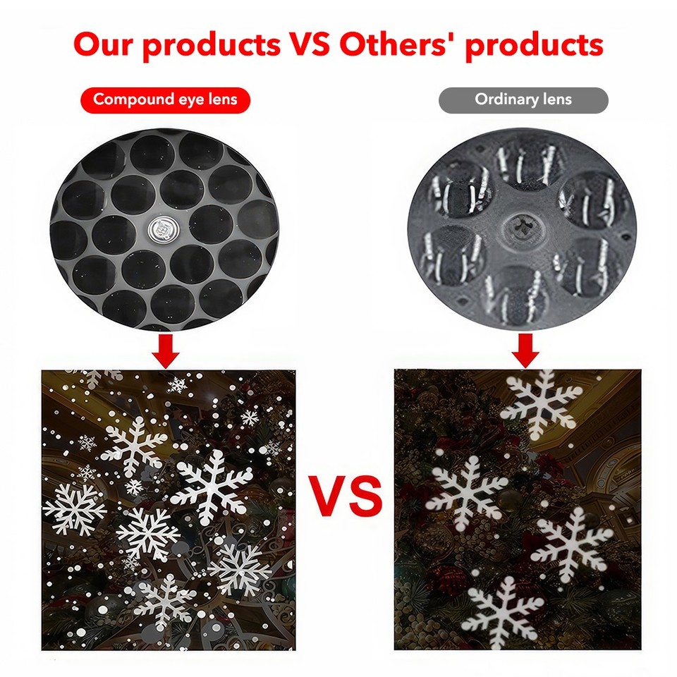Outdoor LED Moving Snowflake Laser Light Projector Lamp Christmas Party ...