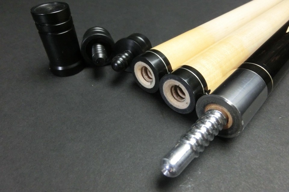 Dale Perry Custom Cue Radial Joint 2 Shafts Malachite Inlay Billiards ...