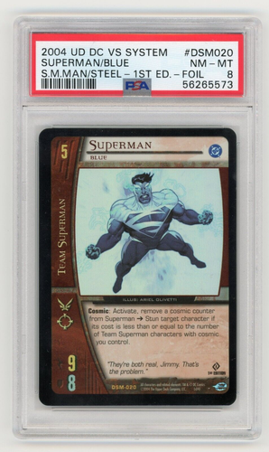 PSA 8 Superman Blue 2004 Upper Deck VS System Carnage 1st Edition Holo ...