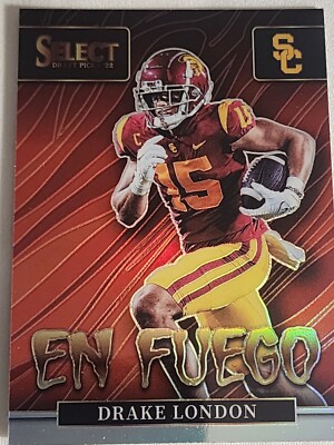 2022 Select Draft Picks Drake London En Fuego Prizm #EN-DL | eBay