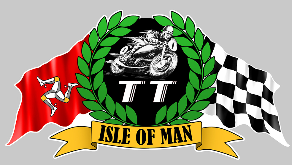 ISLE OF MAN TOURIST TROPHY ILE DE MAN STICKER RACING TRACK 14cmX7,5cm ...