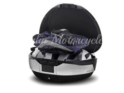 SHAD SH48 Motorcycle Top Box Black/Dark Grey inc Backrest And Carbon ...