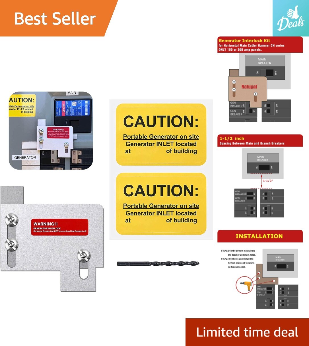 Universal Generator Interlock Kit - Reliable Secure Power Transfer - 1 ...