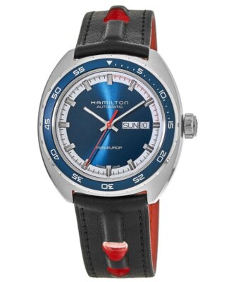 New Hamilton American Classic Pan Europ Auto Blue Dial Men's Watch ...