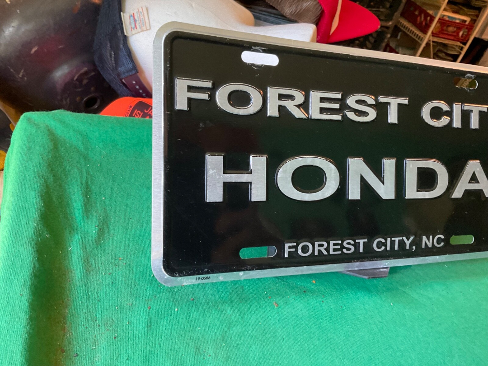 Dealership License Plate Forest City Honda NC Vintage Metal | eBay