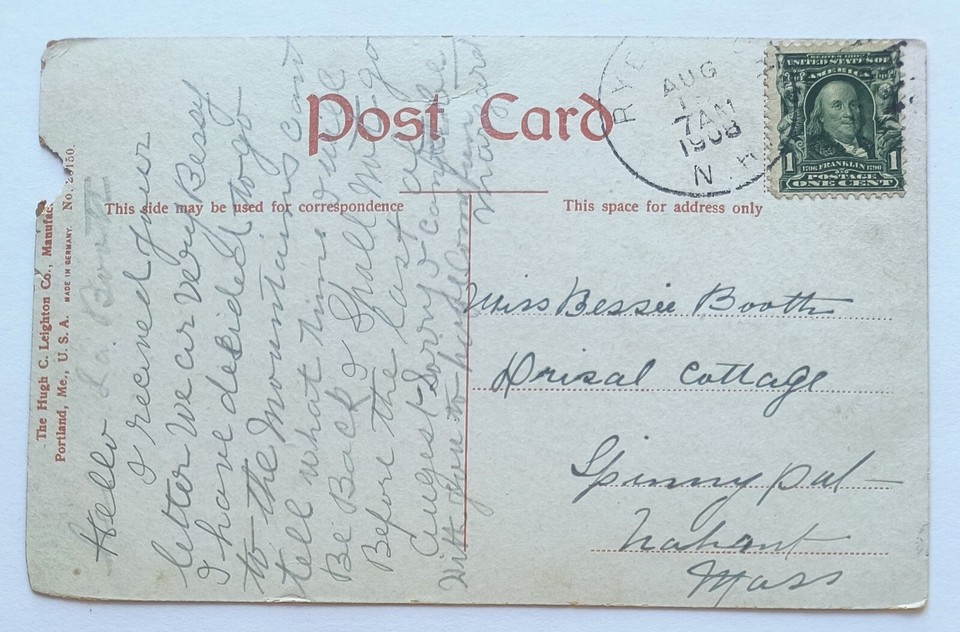 Rye Beach NH New Hampshire The Old Mill Lovers Lane Vintage 1908 ...