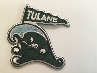 TULANE GREEN WAVE Embroidered Iron On Patch Old Stock 3” X 2.5” | eBay