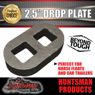 2.5" Drop axle plate suits 40mm square trailer Caravan axle. 30mm thick ...