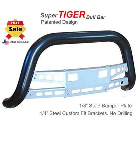 Fits 03-06 Ford Expedition Super Bull Bar Black And Silver Push Bumper ...
