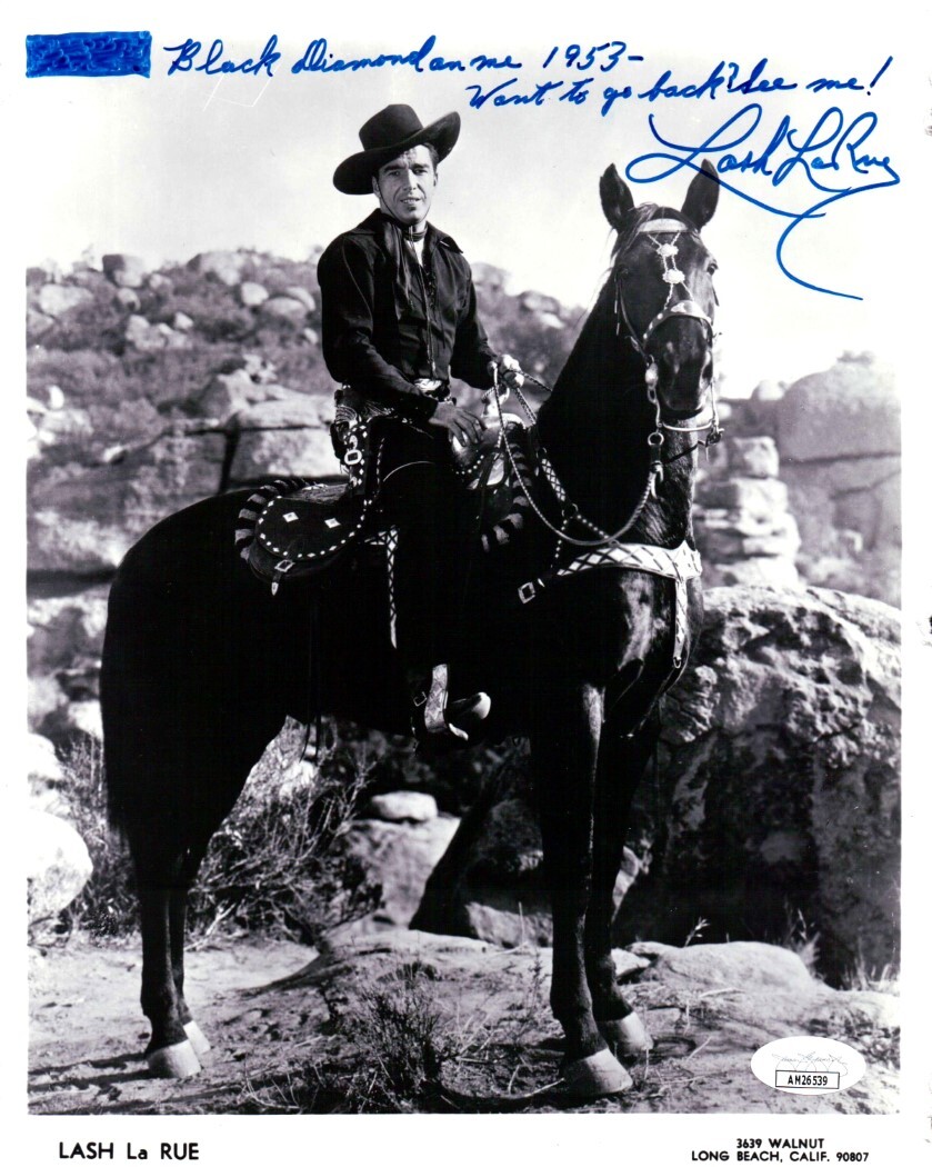 Lash LaRue Signed Autographed 8X10 Photo Western Superstar JSA AM26539 ...
