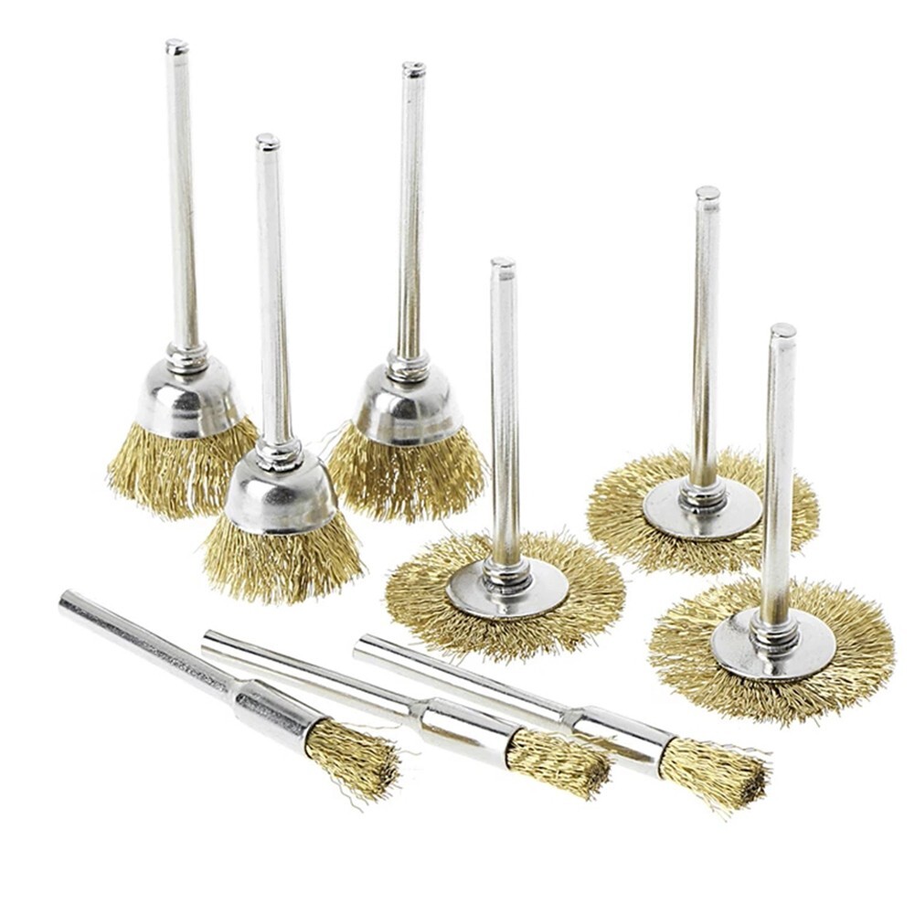 Professional Grade Brass Brush Wire Wheel Kit for Metal Surface Repair ...