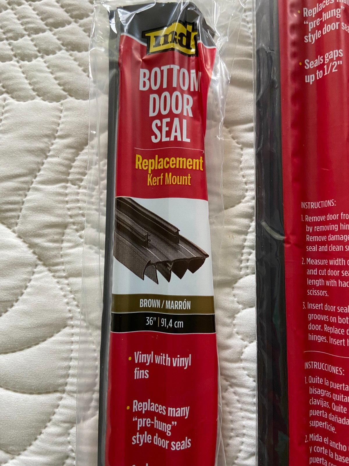 3 - NEW 36 In. M-D Vinyl Concealed Kerf/Channel Fit Under Door Seal | eBay