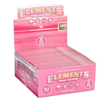 Elements Pink Papers Ultra Thin Rolling Papers - King Size Slim (50 ...