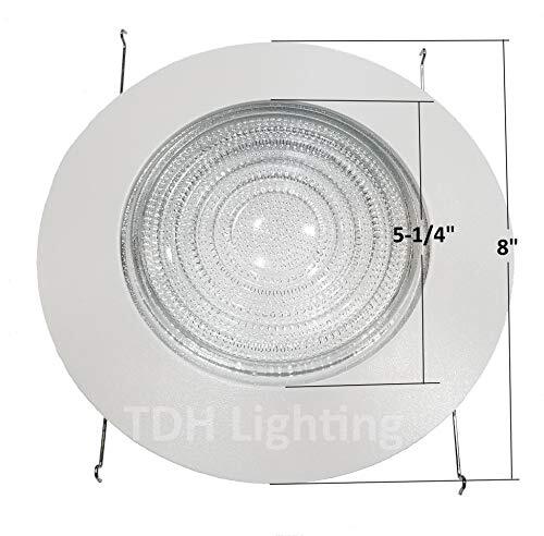 Tdh Lighing 6" Inch Recessed Shower Trim With Glass Fresnel Lens For ...