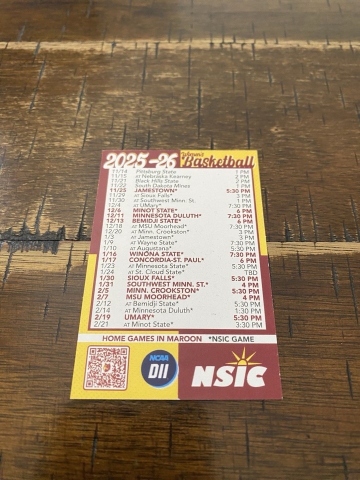 Northern State University 2025-26 Women’s Basketball Pocket Schedule ...