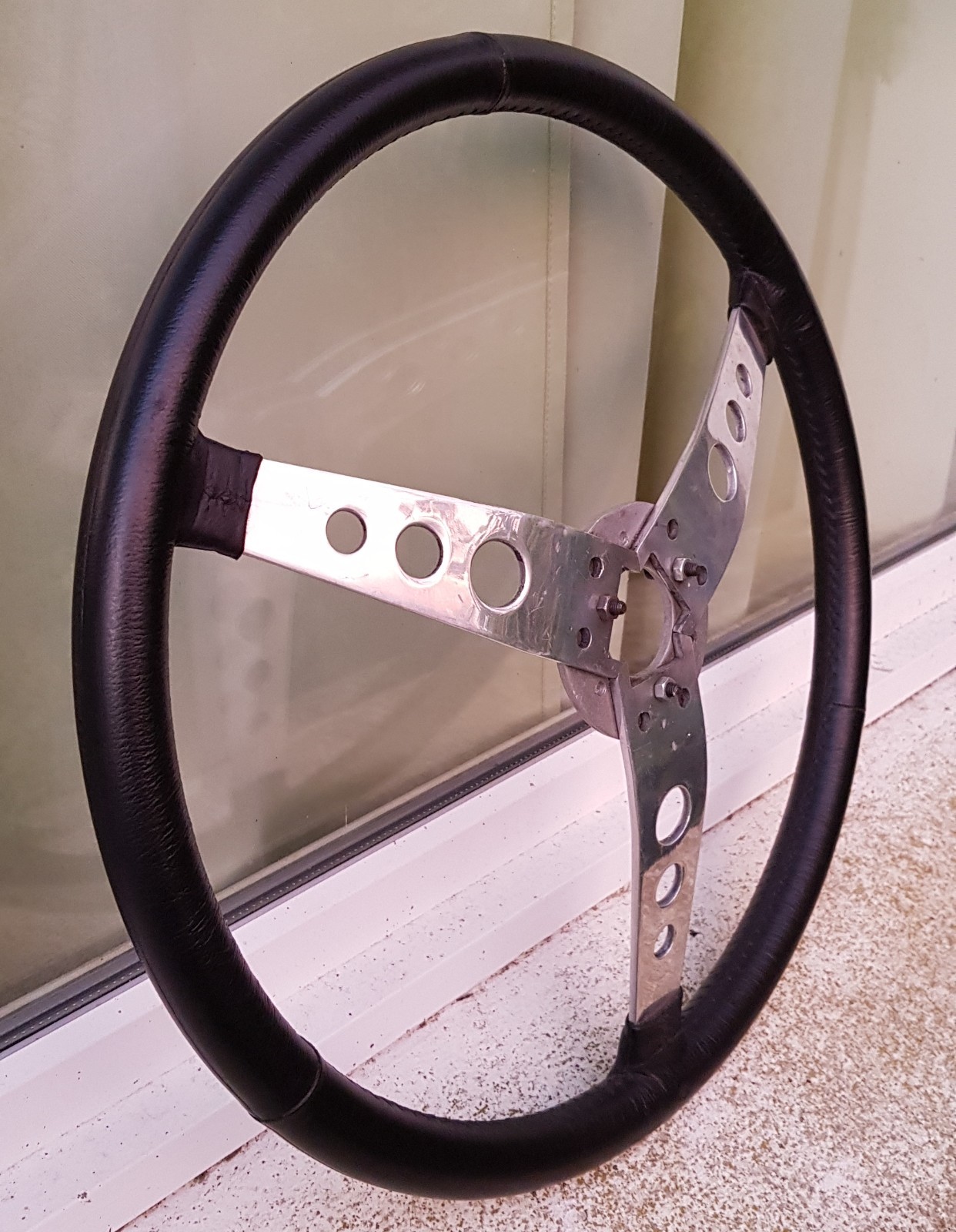 Volant Cuir Quillery 50cm Sport Style R8 Gordini Steering Wheel Lankrad ...