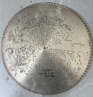 15 1/2" Regina Music Box Disc Record, Lou And Sue Song | eBay