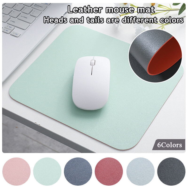 Mouse Mat Mice Pad Non-Slip PU Leather PC Computer Laptop Desk Office ...