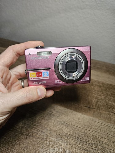 OLYMPUS FE-370 Compact Digital Camera Pink Tested Working Good ...