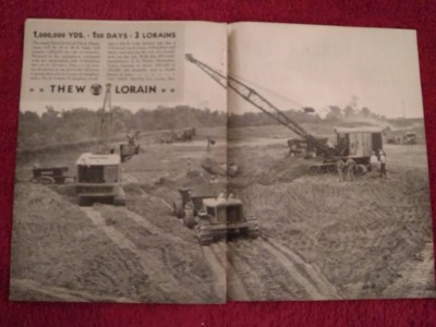 1932 Ad, Advertisement:Thew Shovel Co. Lorain 83 Dragline Yazoo Levee ...