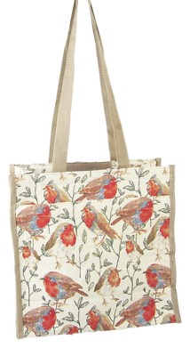 Robin Bird Multi-coloured Tapestry Tote Shopper Bag Signare | eBay