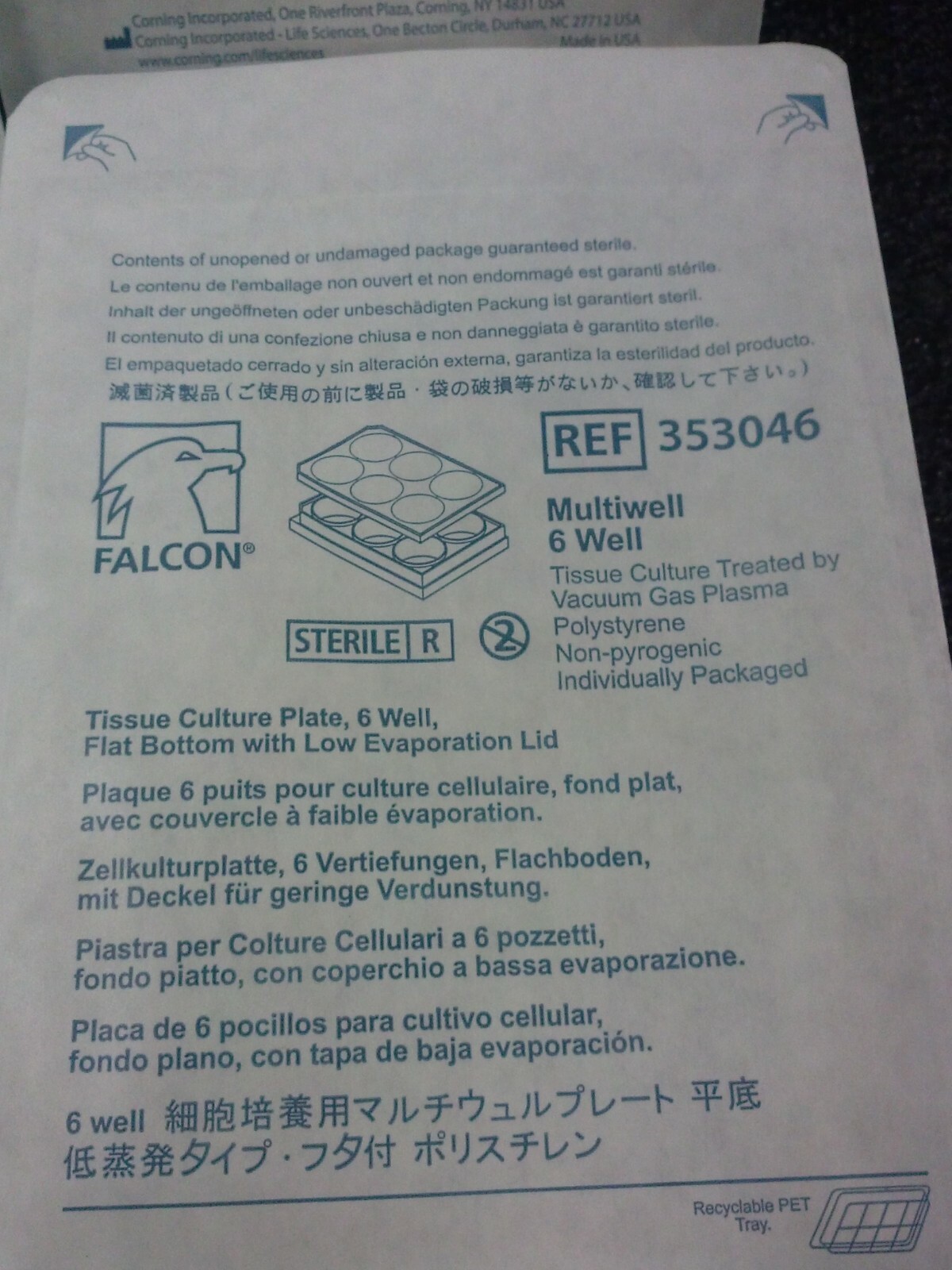 CORNING FALCON 353046 Lot of 4 Mutiwell 6 Well Tissue Culture | eBay