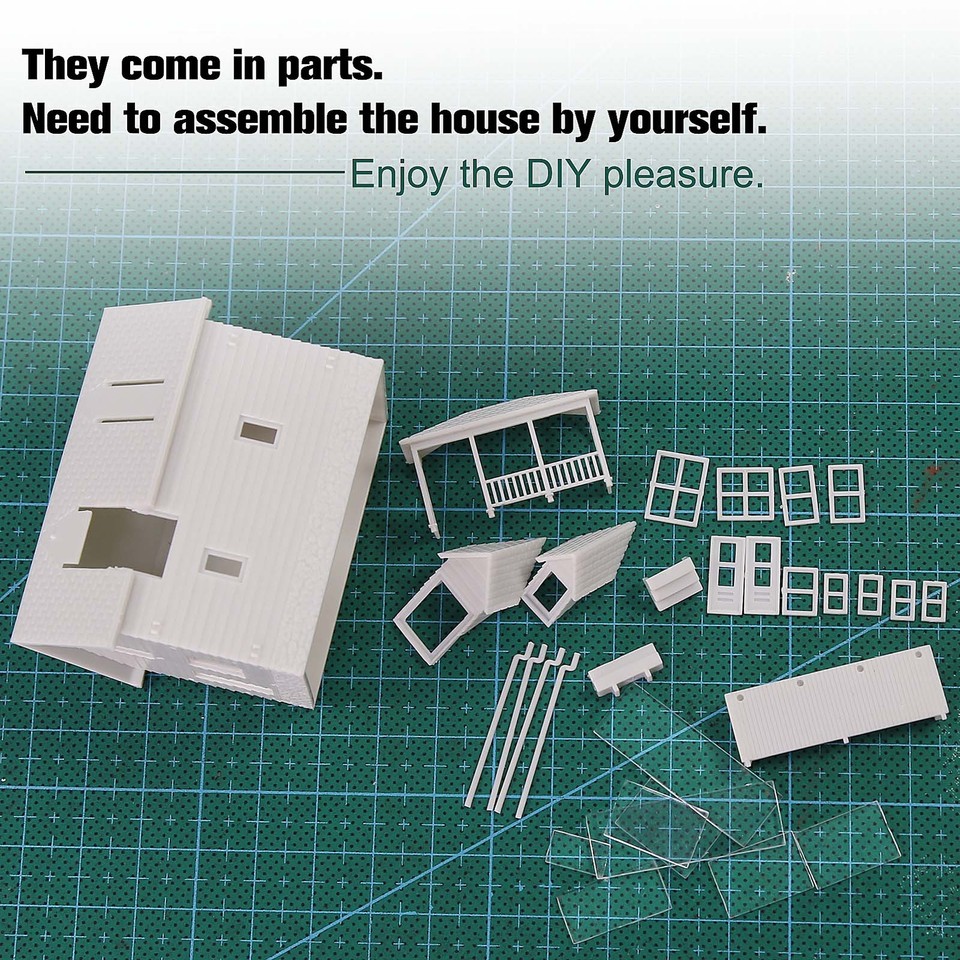 Evemodel N Scale 1:160 Model Village House Blank Unassembled Building ...