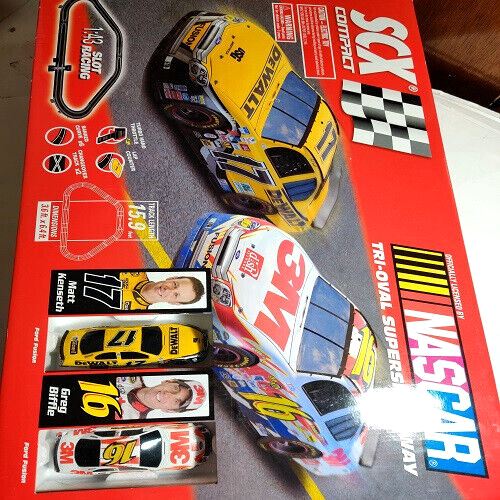 SCX Compact 1:43 Nascar slot cars Electric Race Track (OPEN BOX) | eBay